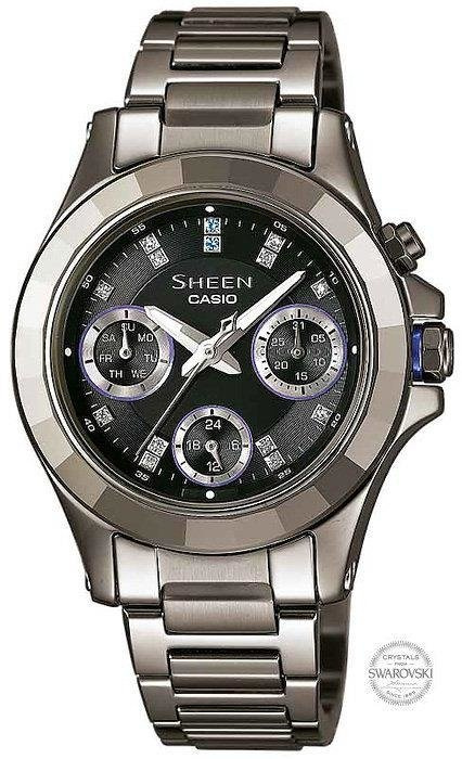 Zegarek Casio SHE-3503BD-1AER Sheen LED Szafir - sklep ZegaryZegarki.pl